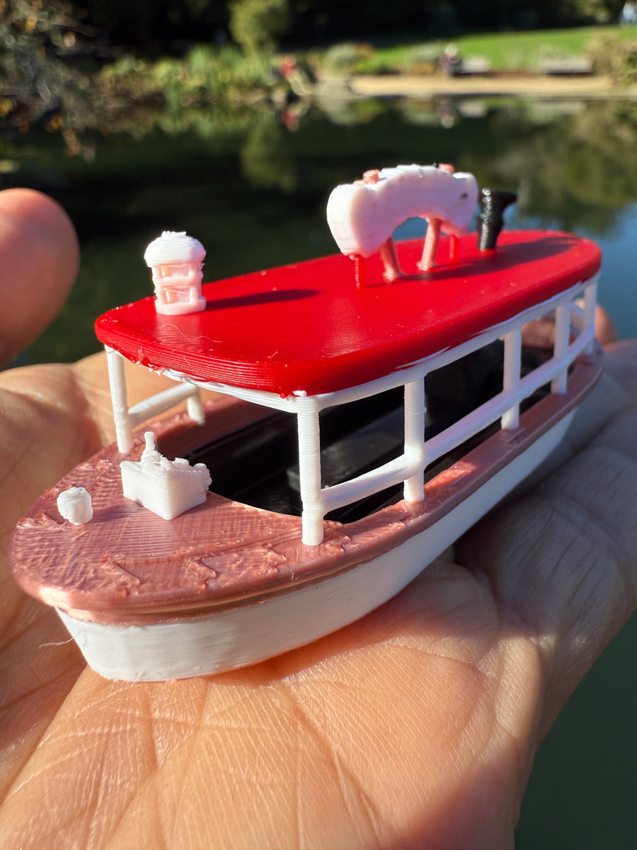 COLOR HO-Scale Passenger Cruise Boat “The Gold Queen” Miniature Ship J ...