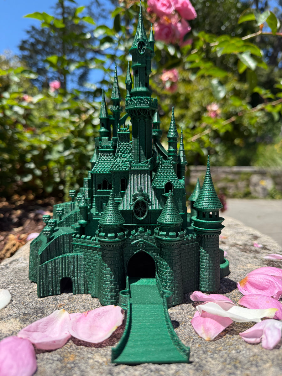 Miniature Emerald Green Castle Built Assembled Fantasy #11 Wizard of O ...