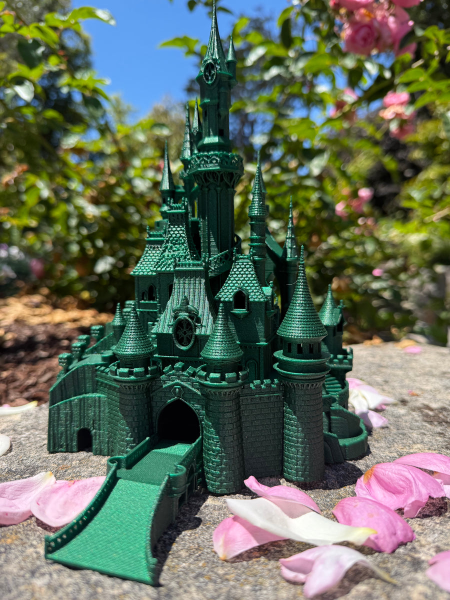 Miniature Emerald Green Castle Built Assembled Fantasy #11 Wizard of O ...