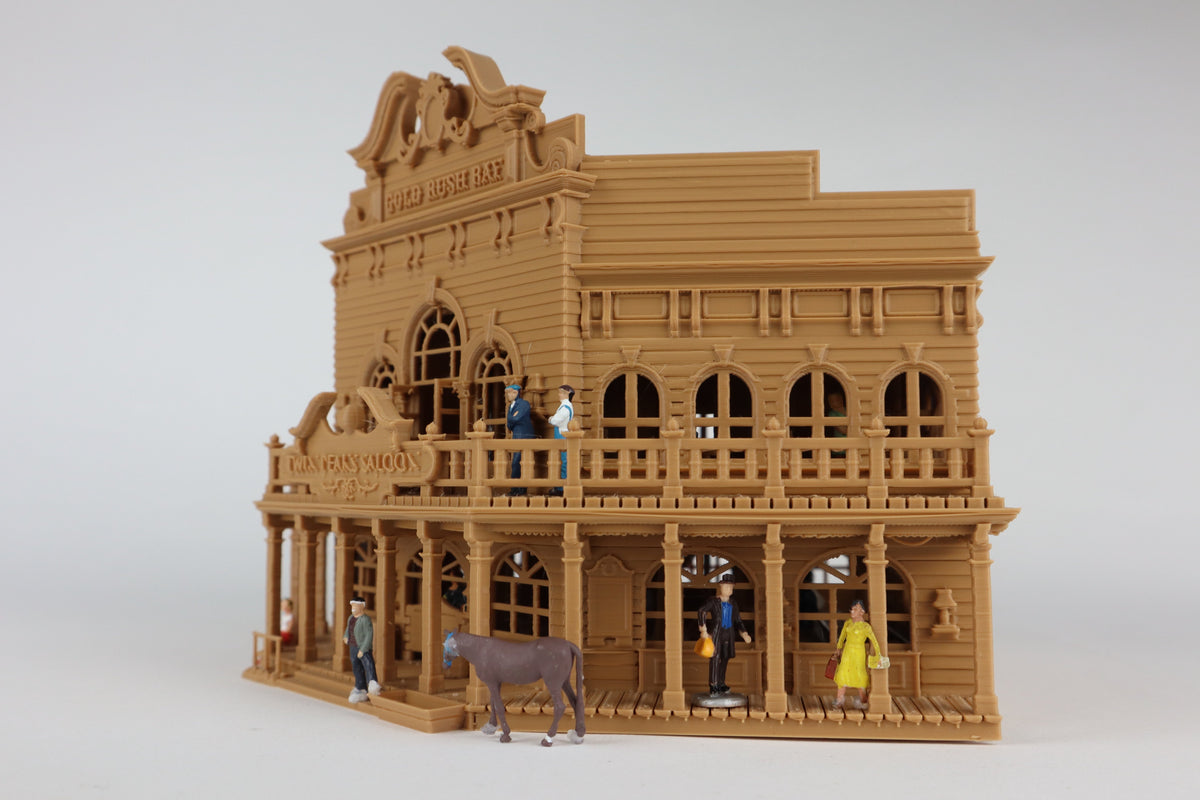 Miniature 28mm Scale Old West #1 Saloon/Hotel Built Wood Color – Gold ...