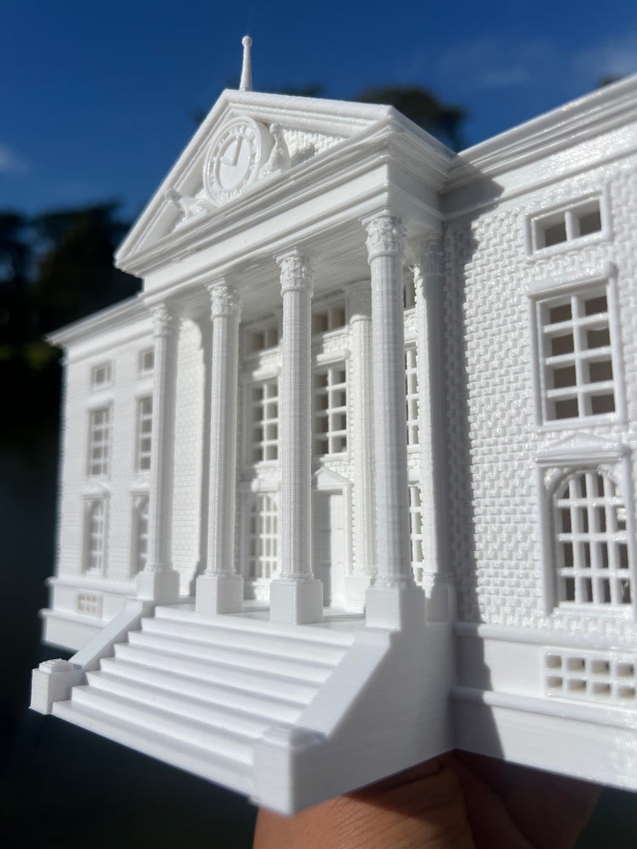 White Miniature HO-Scale Clock Tower Hill Valley Courthouse Built Asse ...