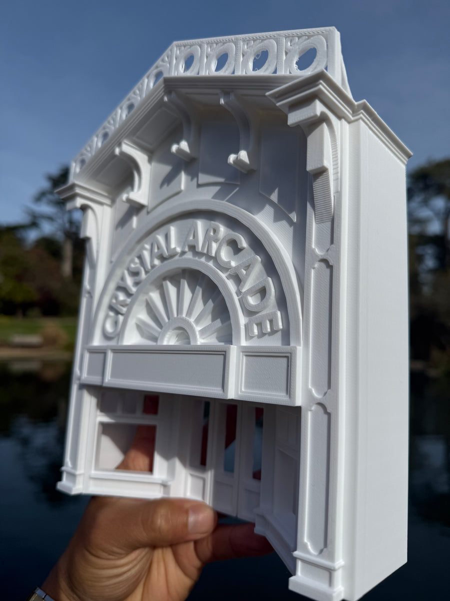 Large O-Scale Victorian Main Street Crystal Arcade Facade Miniature Bu ...