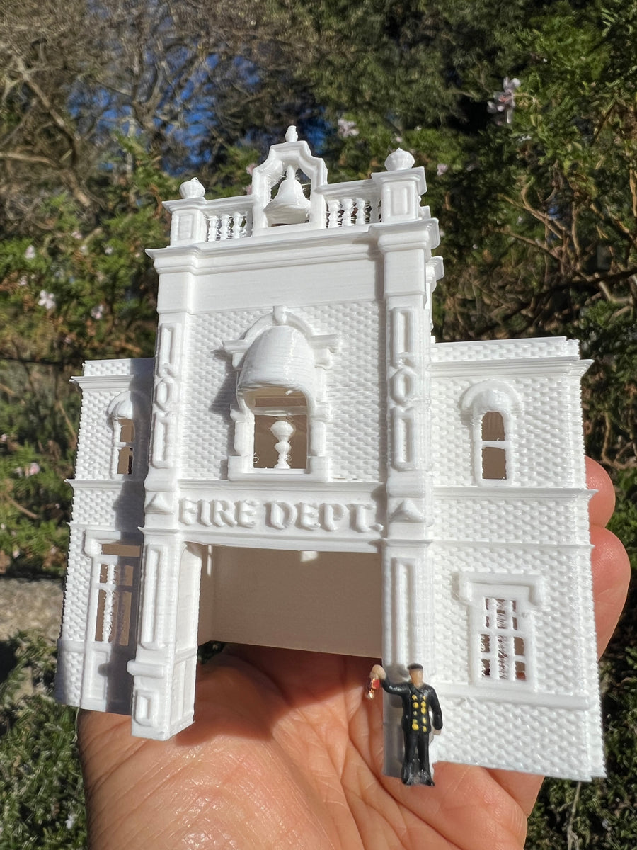 Gold Rush Bay N-Scale Main Street Firehouse Facade Victorian Built 1:1