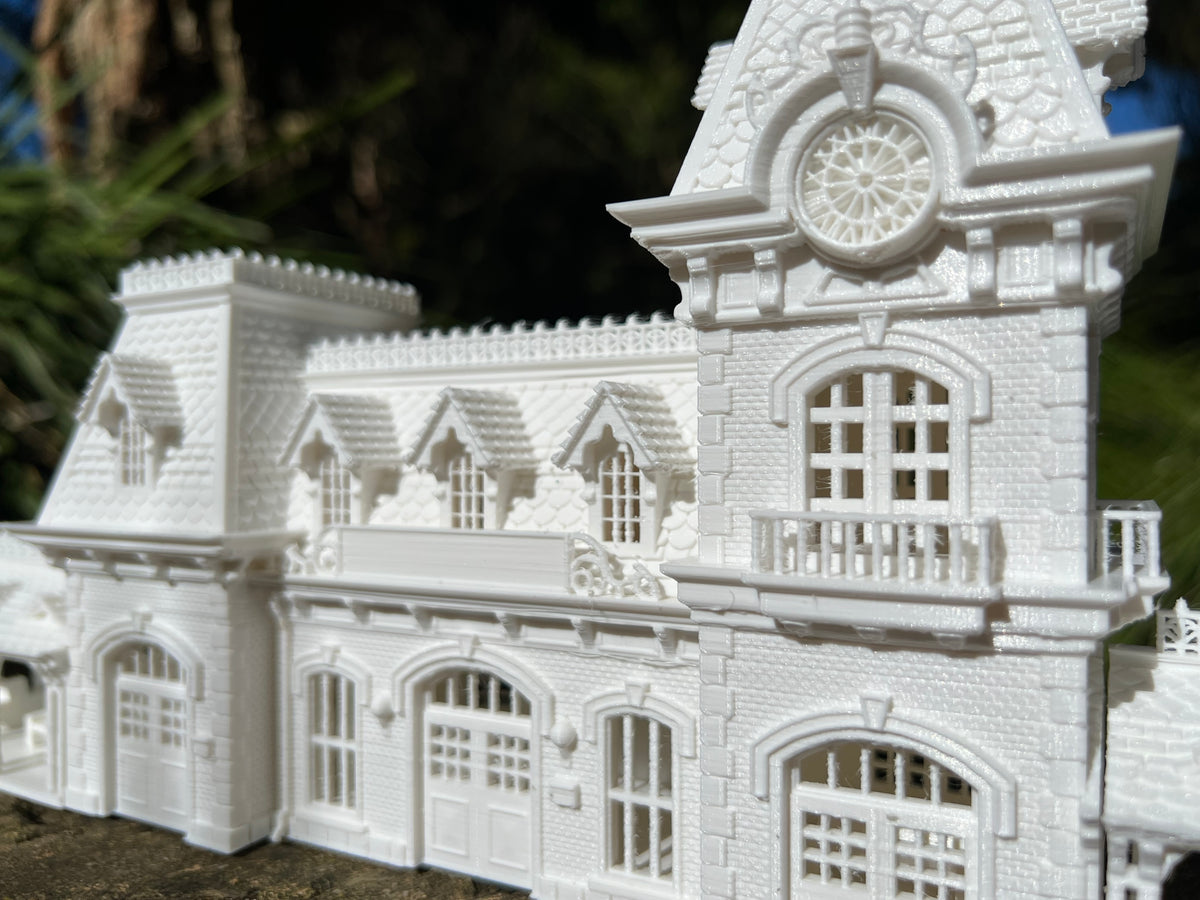 Miniature Victorian #36 Main Street Station Depot HO Gauge Scale 1:87 ...