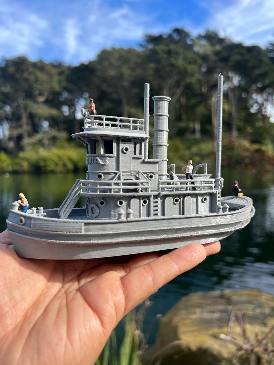 HO-Scale Ship “Victoria” Miniature Railroad Tugboat Assembled Built ...