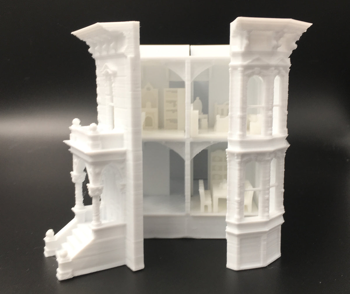 Gold Rush Bay Miniature HO Scale Victorian #1 White Railroad Train Lay