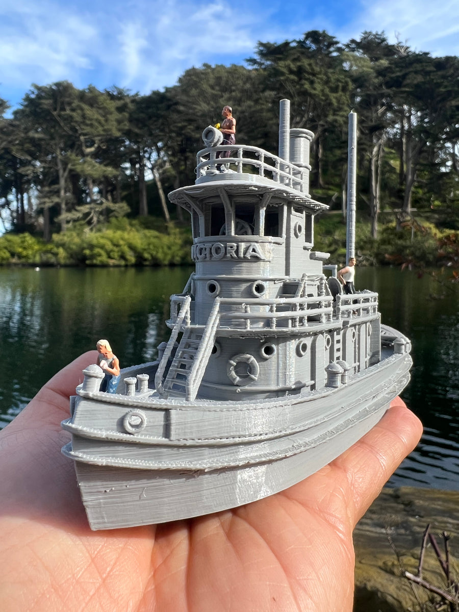 HO-Scale Ship “Victoria” Miniature Railroad Tugboat Assembled Built ...