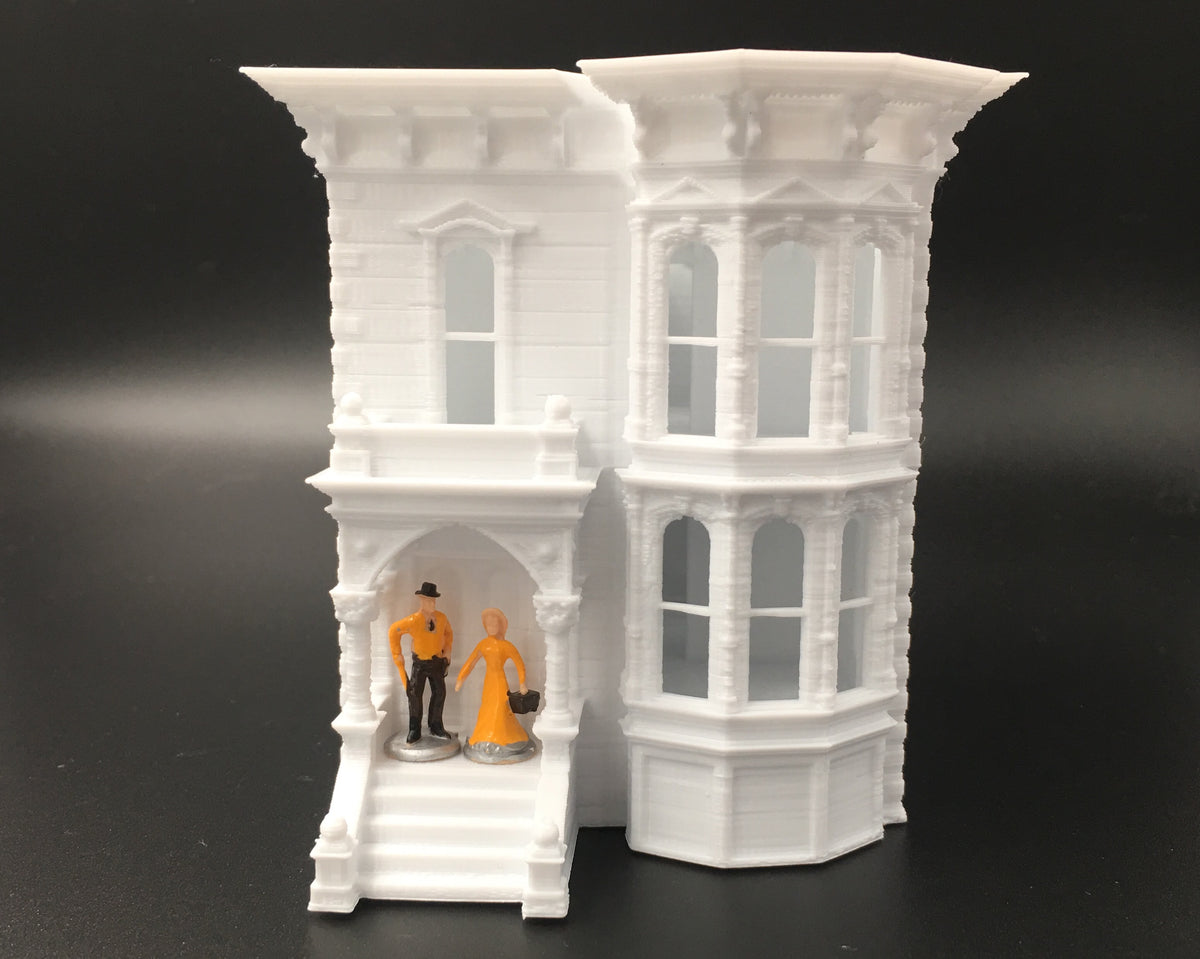 Gold Rush Bay Miniature HO Scale Victorian #1 White Railroad Train Lay