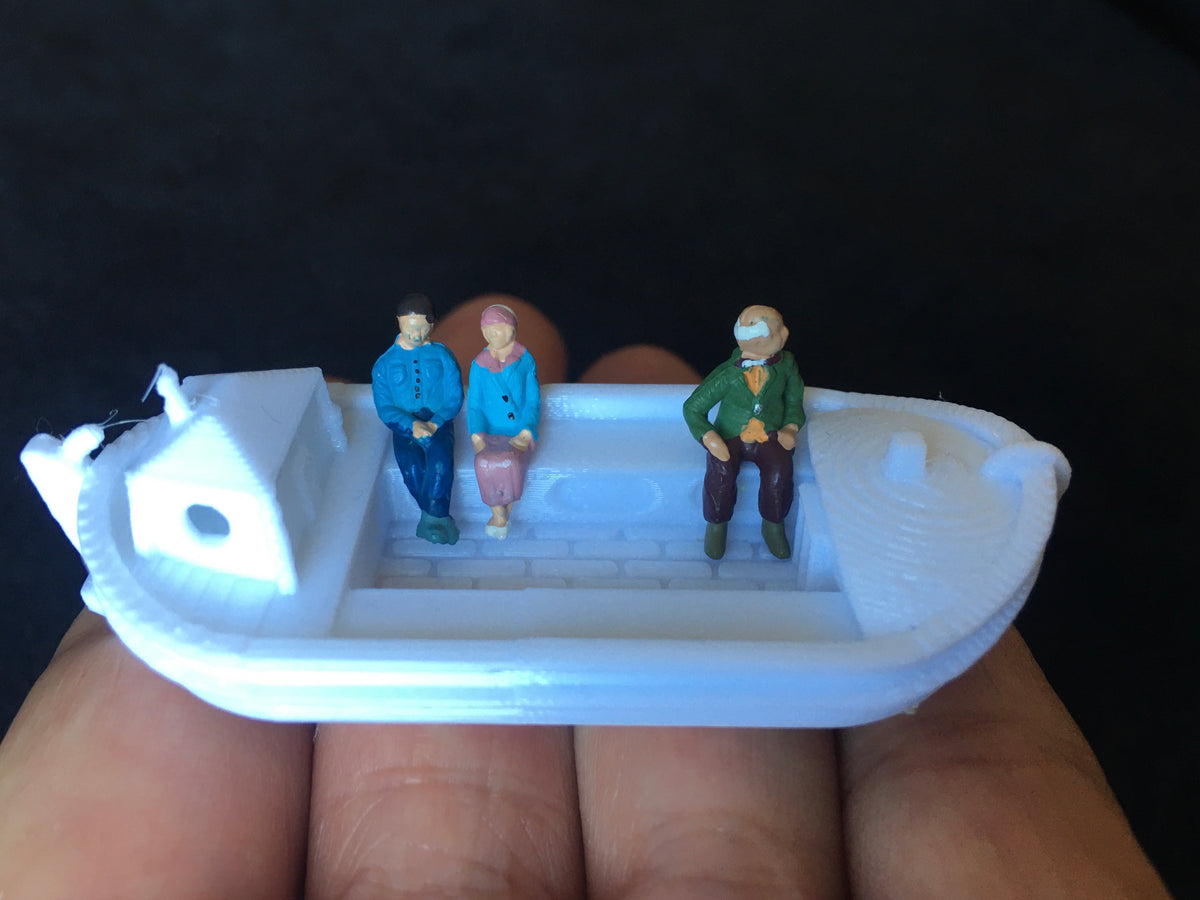 Miniature Fairytale Boat Tour 1:87 (HO Scale) Canal Cruise Vehicle Bui ...