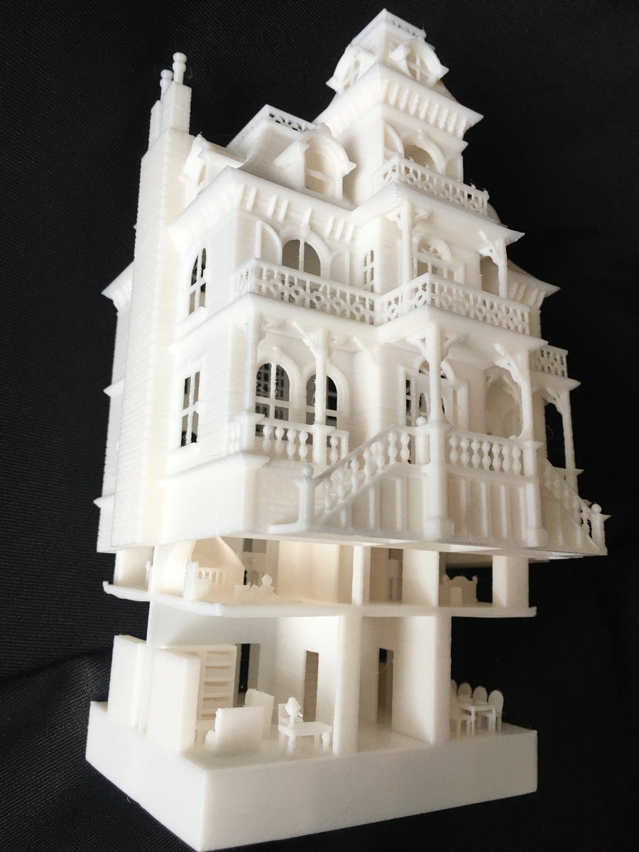 HO Scale White Miniature Victorian Collection #4 Mansion by Gold Rush ...