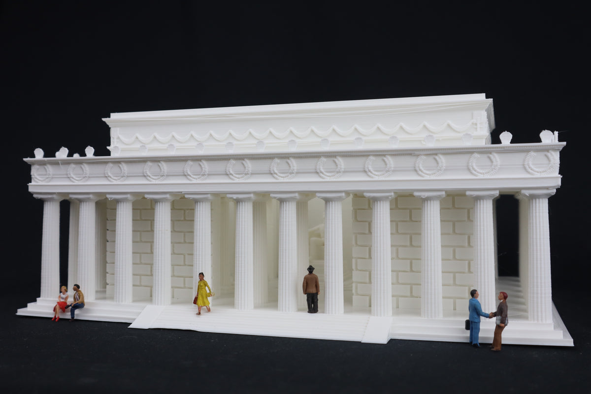 HO-Scale Lincoln Memorial Miniature Washington DC White + Interiors Ca ...
